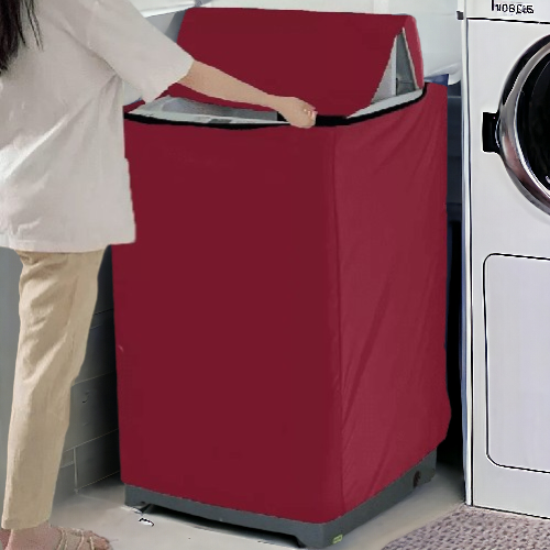 Waterproof & Dust-Proof Top Loading Washing Machine Cover | Maroon Col ...